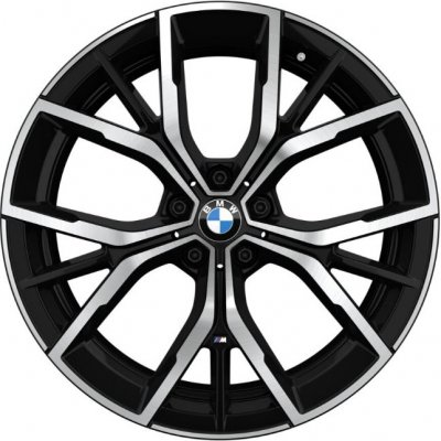 BMW 原廠 845M 19吋 Jet Black (高光澤銀黑雙色) 輕合金 輪框 輪圈 For G30 Lci G31 Lci ...