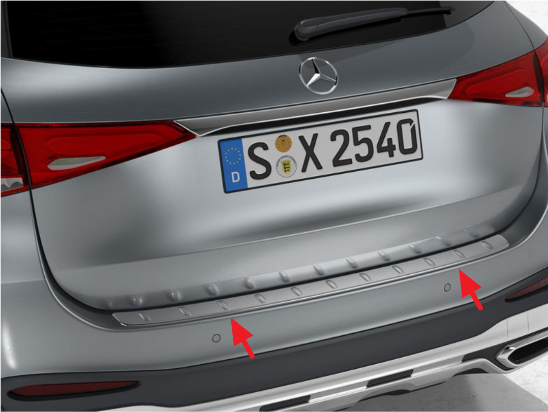 Mercedes Benz 原廠 後車箱 行李箱 門檻防刮保護板 載重護板 (鍍鉻) For GLC ( X254 ) | Grandy ...